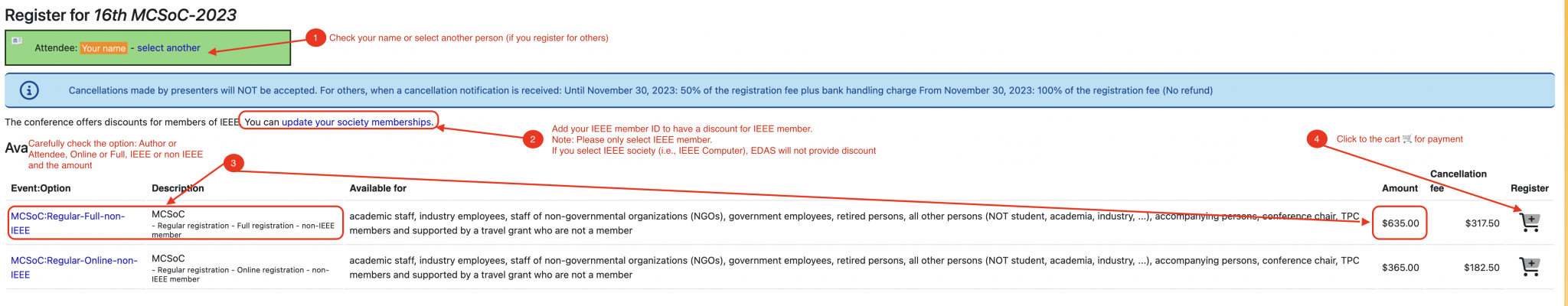 EDAS Registration Guidance – 18th IEEE MCSoC-2025